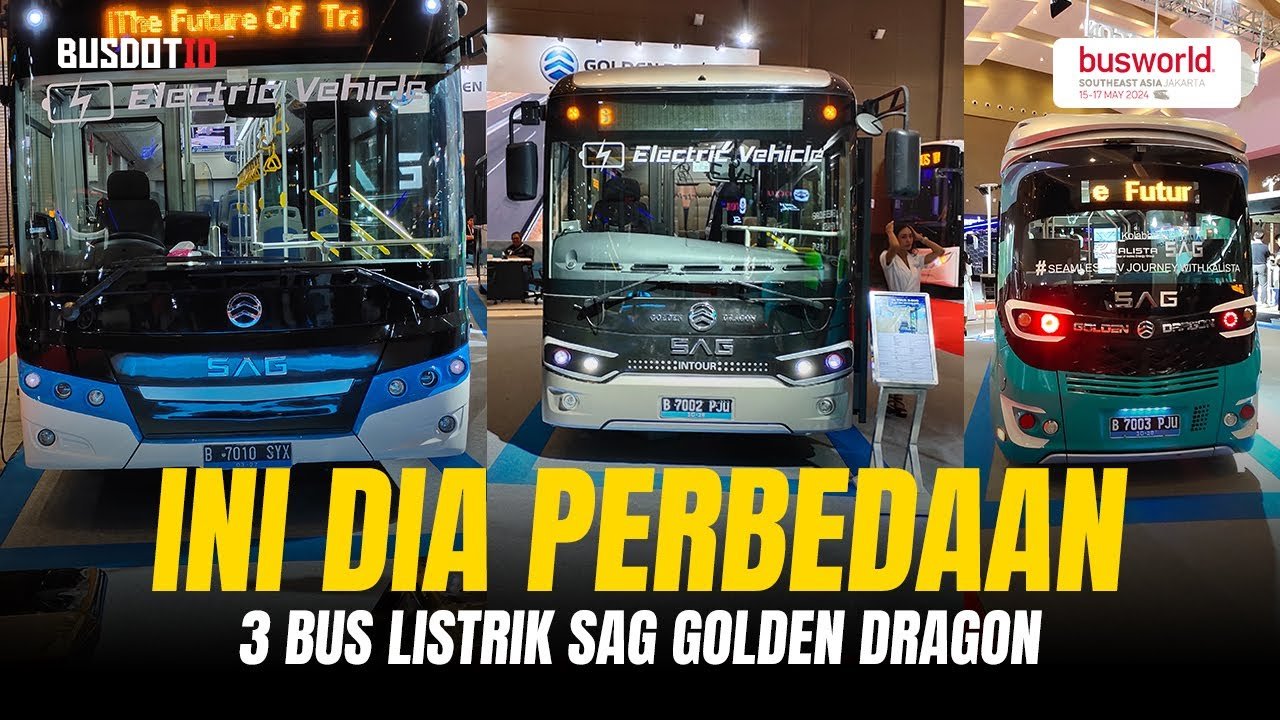 Deretan Bus Listrik Golden Dragon di Busworld SEA 2024